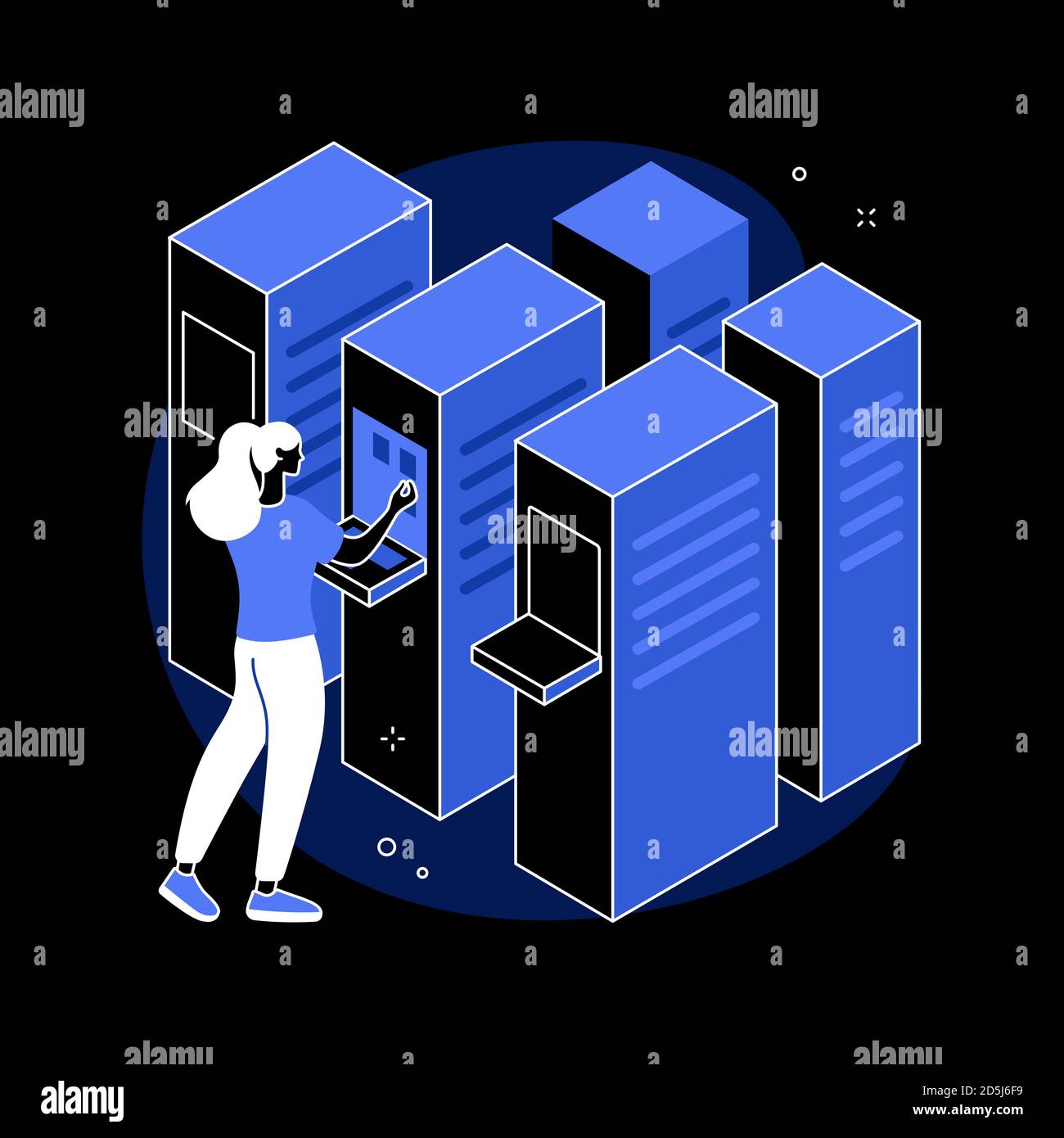 Data center abstract concept vector illustration Stock Vector Image ...