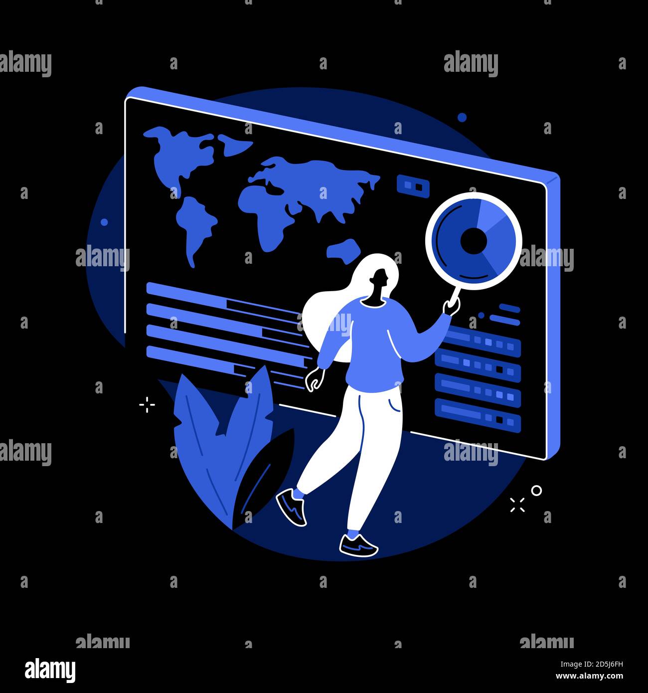 Big data visualization abstract concept vector illustration Stock ...