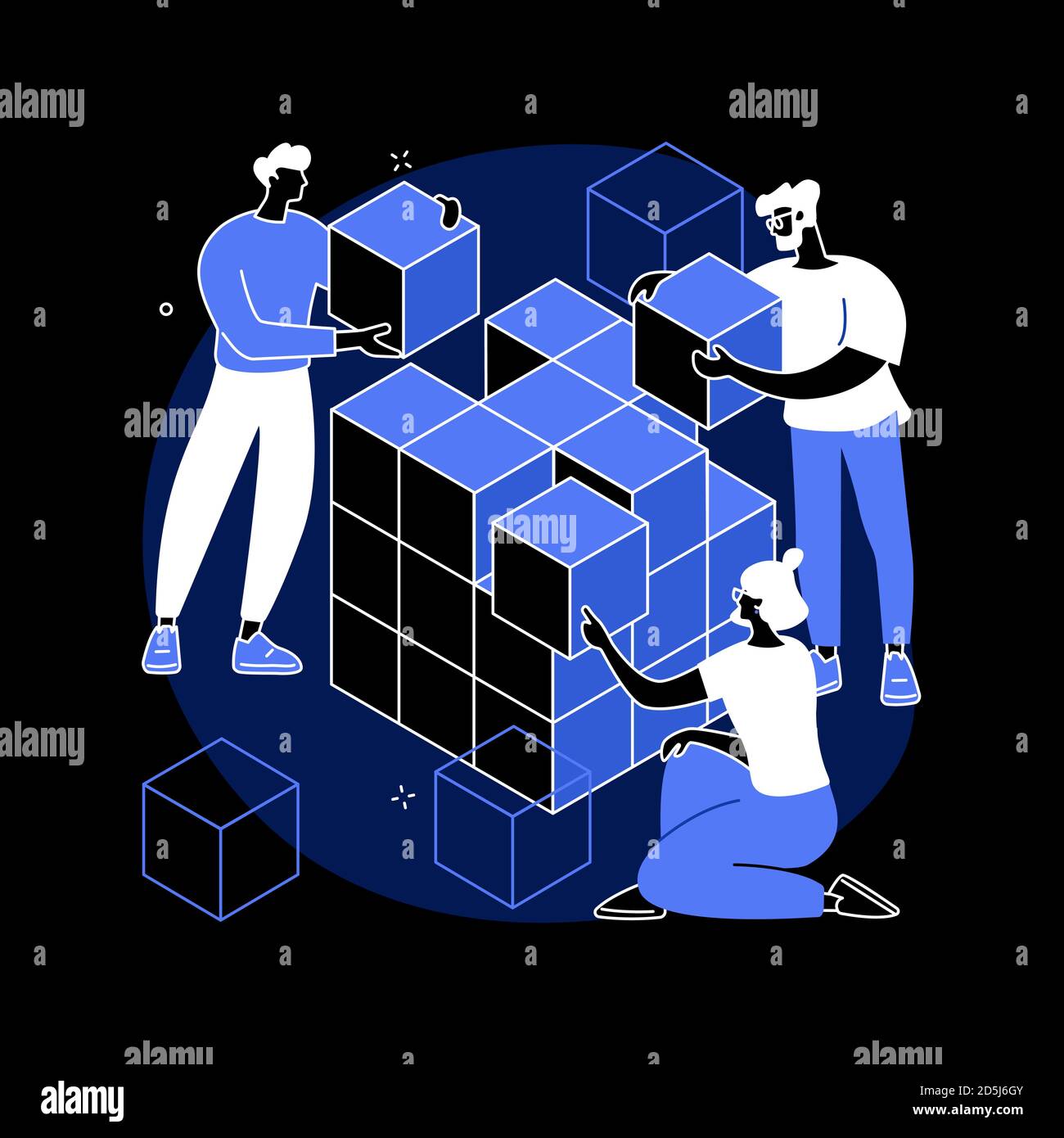 Big data storage abstract concept vector illustration Stock Vector ...