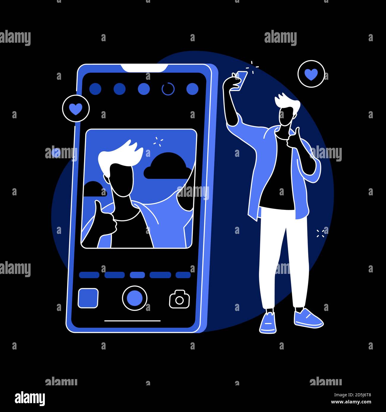 Selfie abstract concept vector illustration Stock Vector Image & Art ...