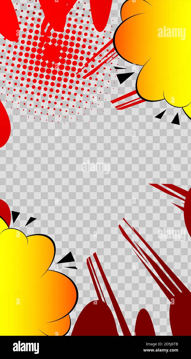 Comic book style social media story vector template. Editable photo ...