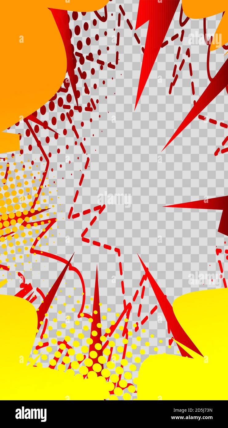 Comic book style social media story vector template. Editable photo ...