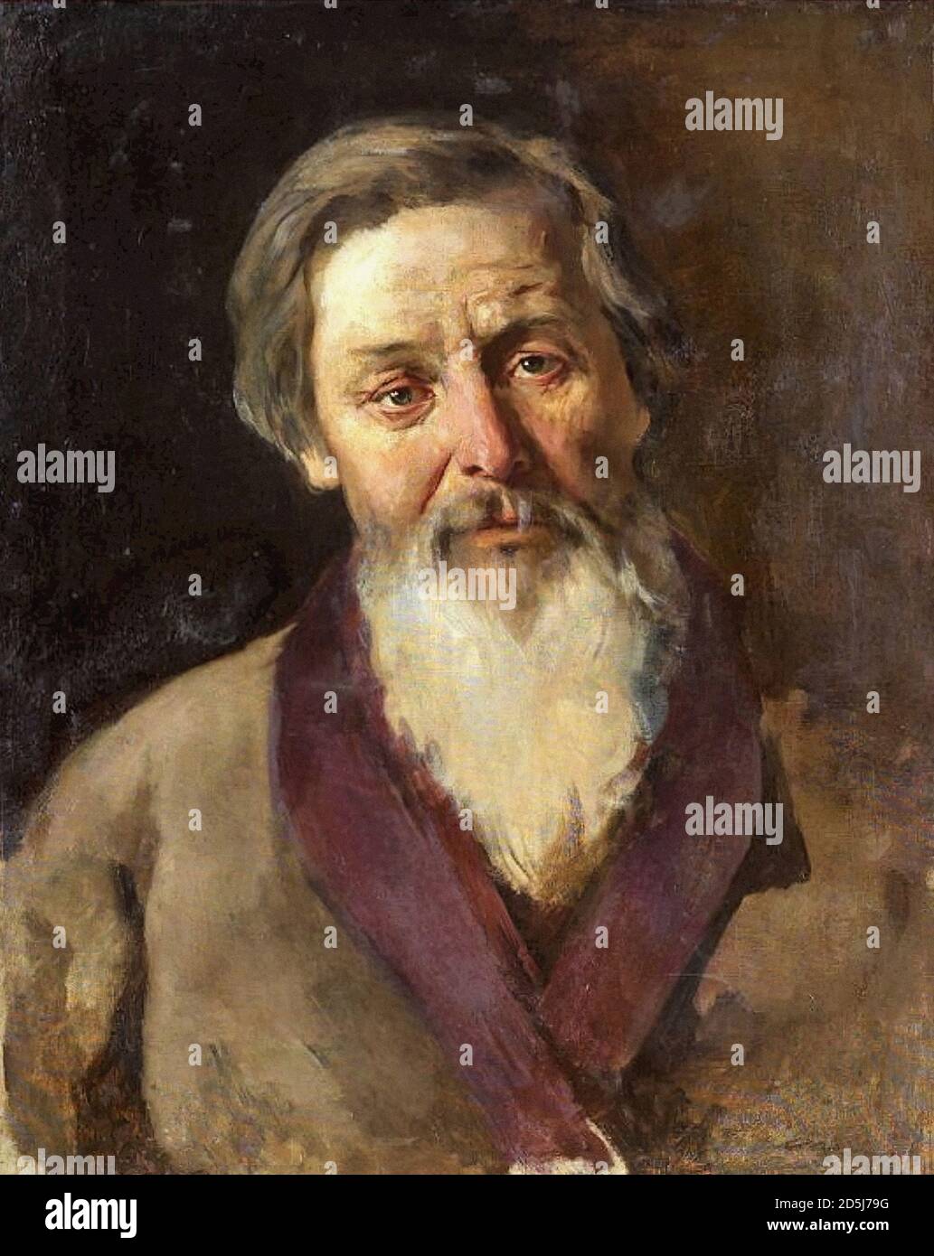 Murashko Oleksandr - Man Portrait - Russian School - 19th Century Stock ...