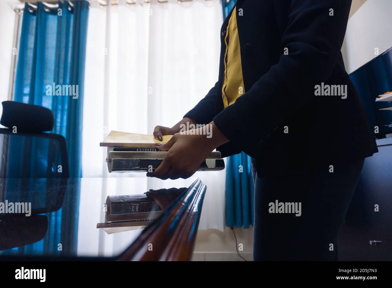 Woman putting cover on hi-res stock photography and images - Alamy