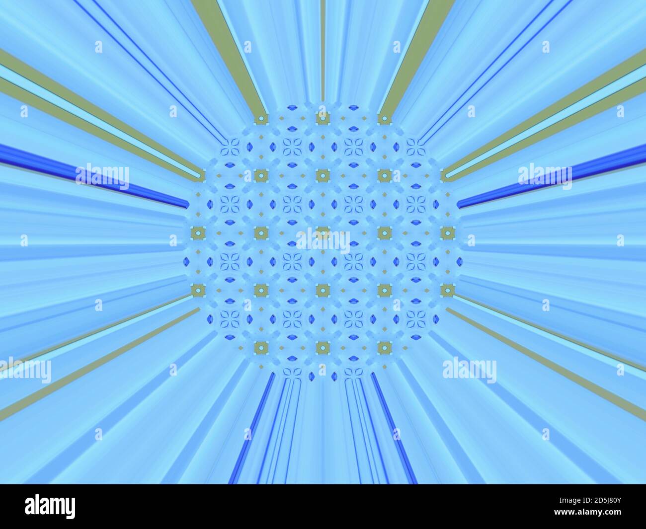 Illustration of a round object with blue and yellow rays Stock Photo ...