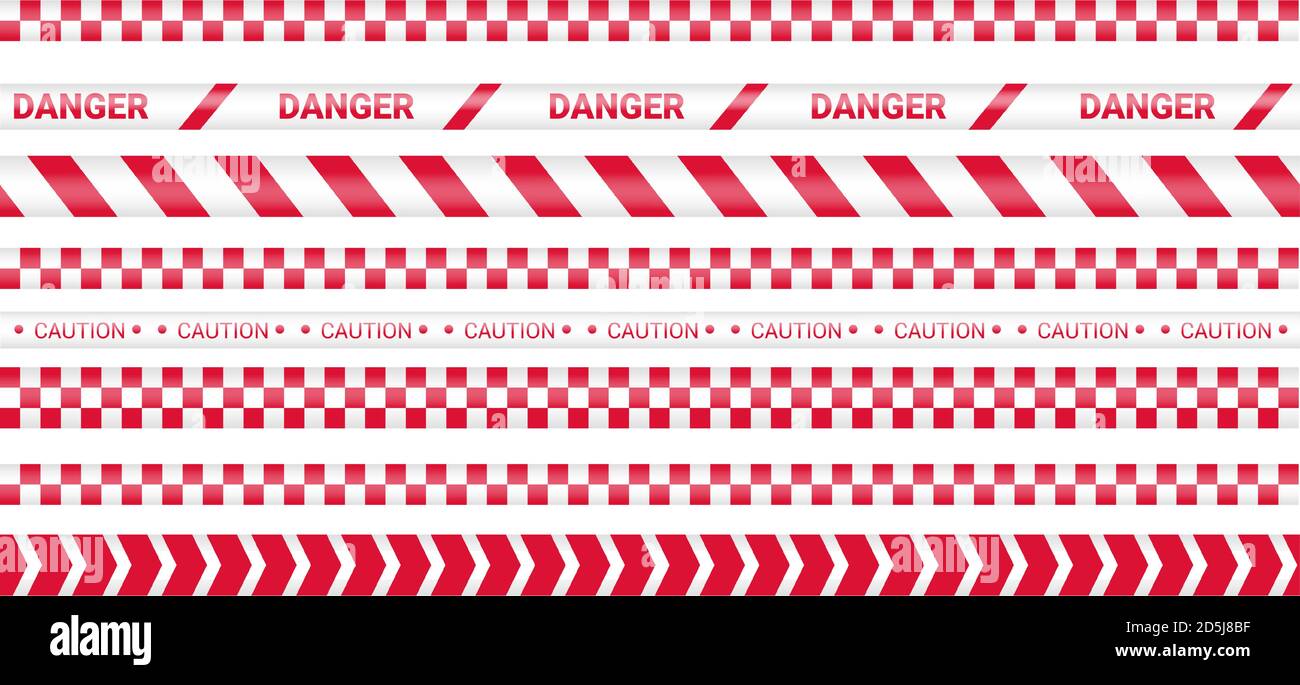 Police tape, crime danger line. Caution police lines isolated. Warning ...