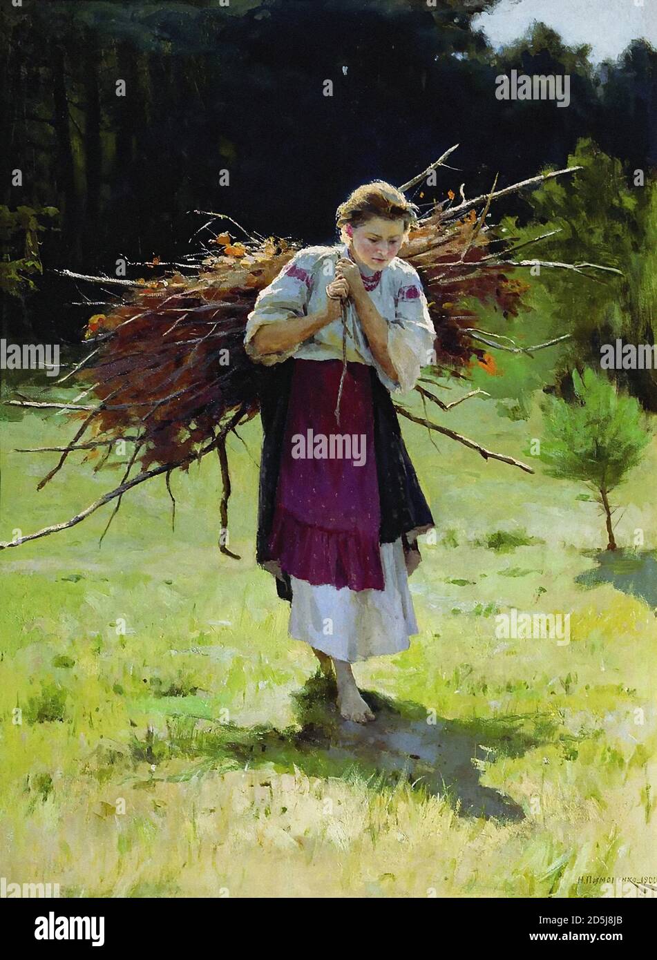 Pimonenko Nikolai - out of the Woods - Russian School - 19th Century ...