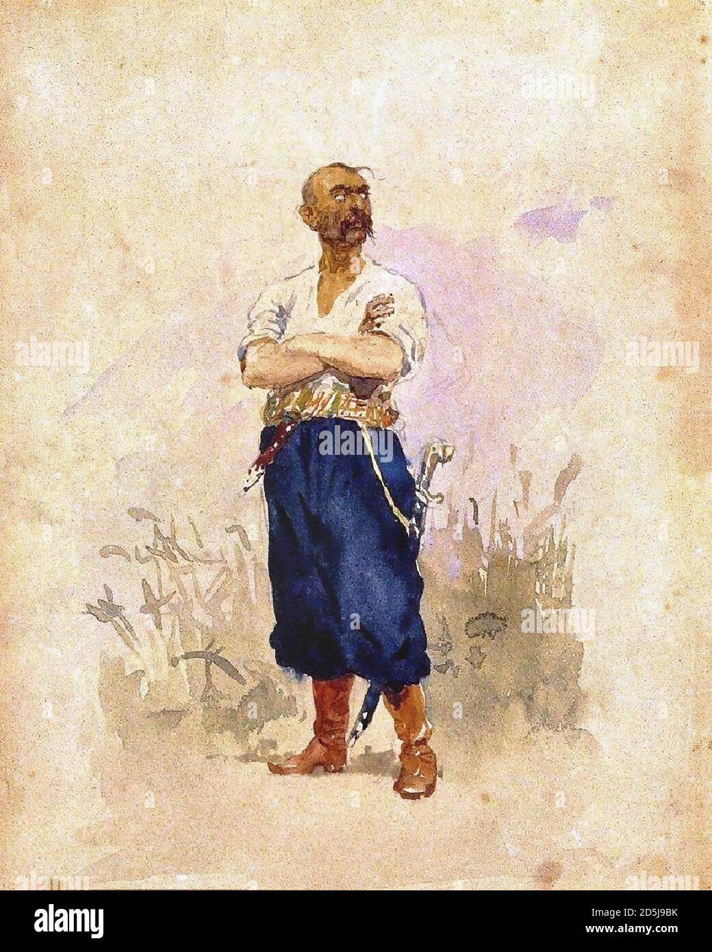 Repin Ilja - Cossack of the Zaporozhean Sich - Russian School - 19th ...