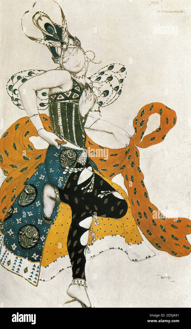 Bakst Leon - La Péri (Dukas) - the Peri - Russian School - 19th Century ...