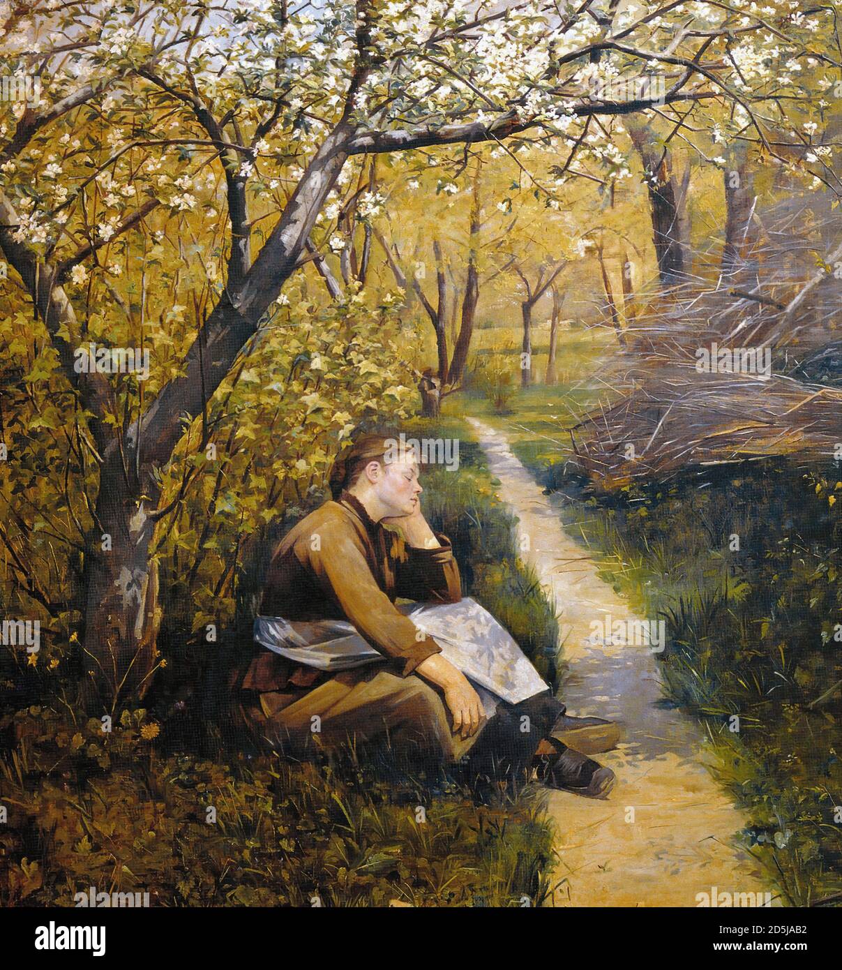 Bashkirtseff Marie - Printemps - Russian School - 19th Century Stock ...