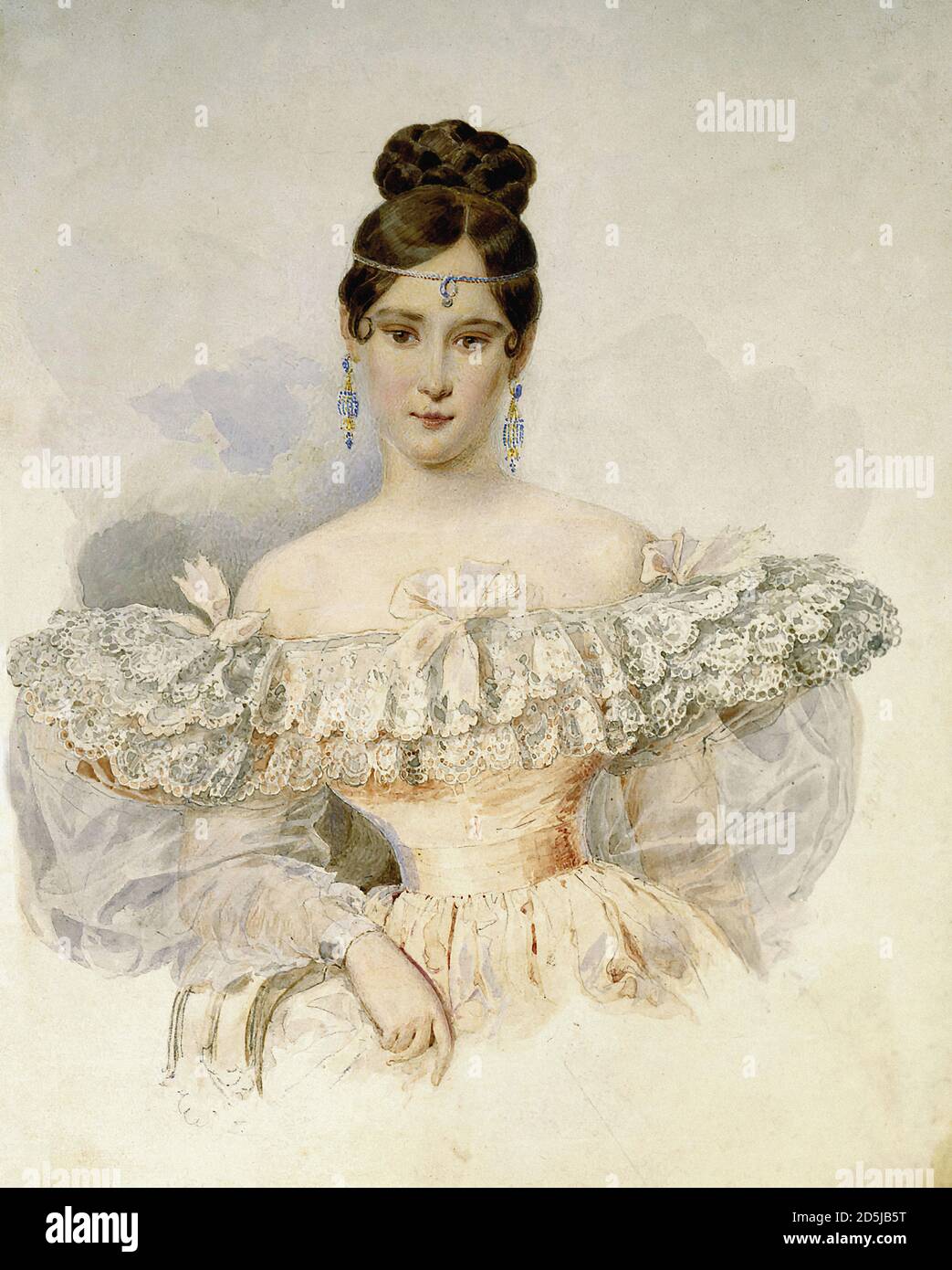Briullov Alexander - Natalia Pushkina-Lanskaya (Née Goncharova) Wife of ...