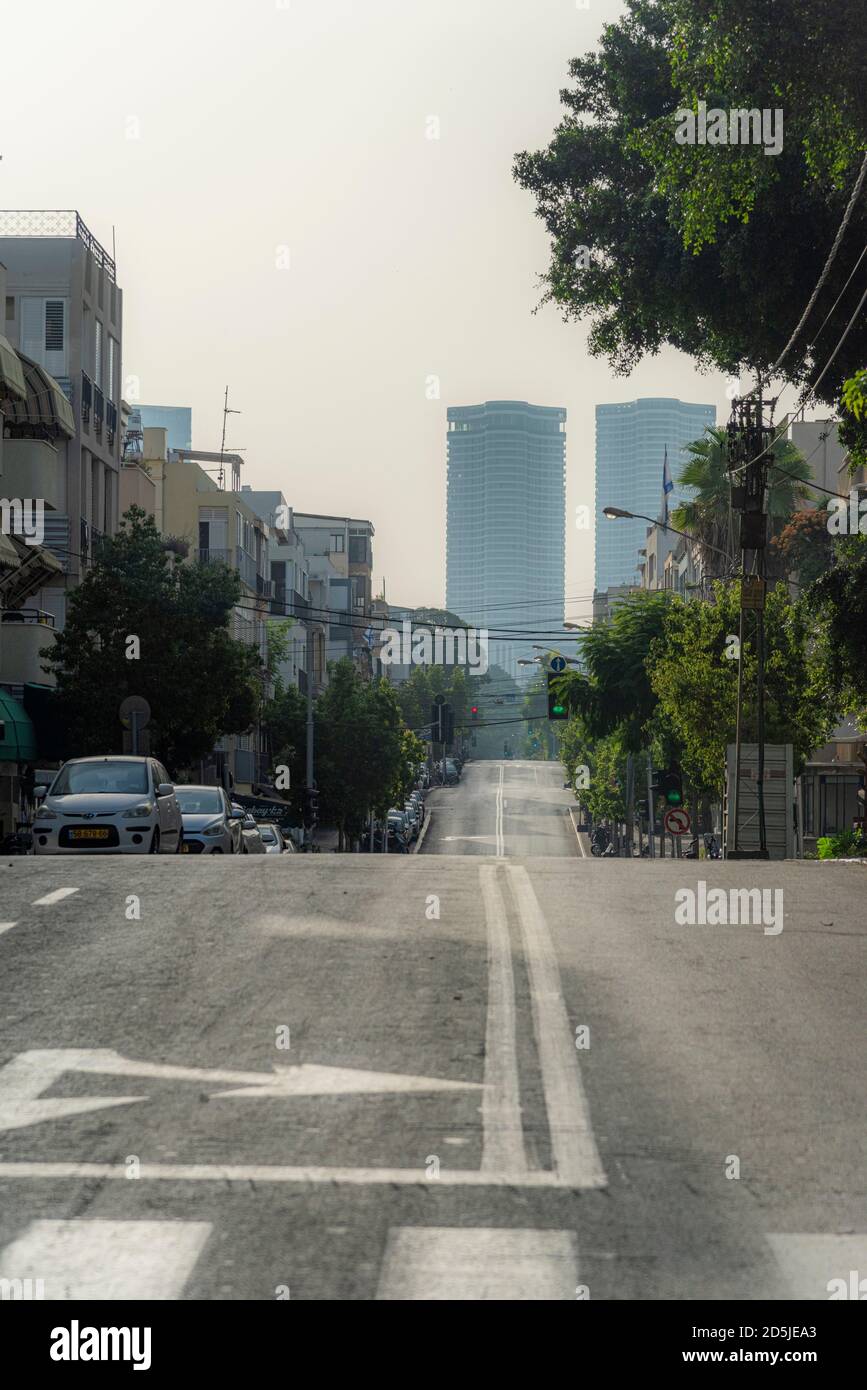 ISRAEL, Tel Aviv - 28 September 2020: Empty streets during Coronavirus ...