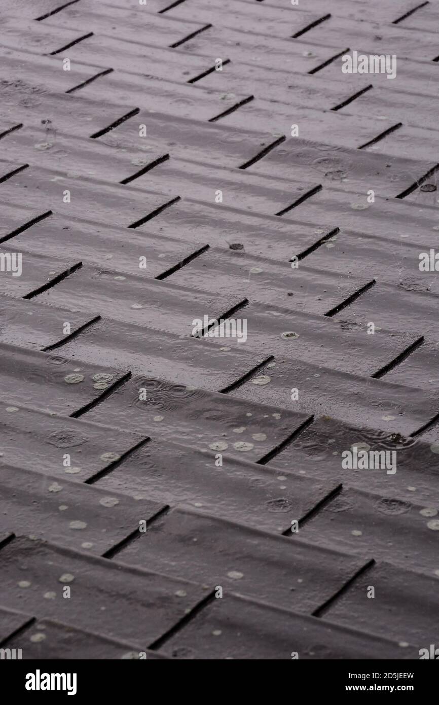 Modern tiles roof Stock Photo - Alamy