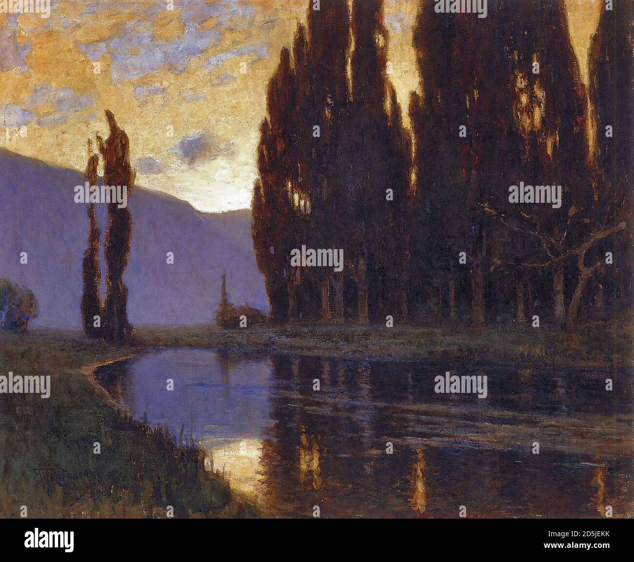 Tkachenko Mikhail Stepanovich - Evening - Russian School - 19th Century ...