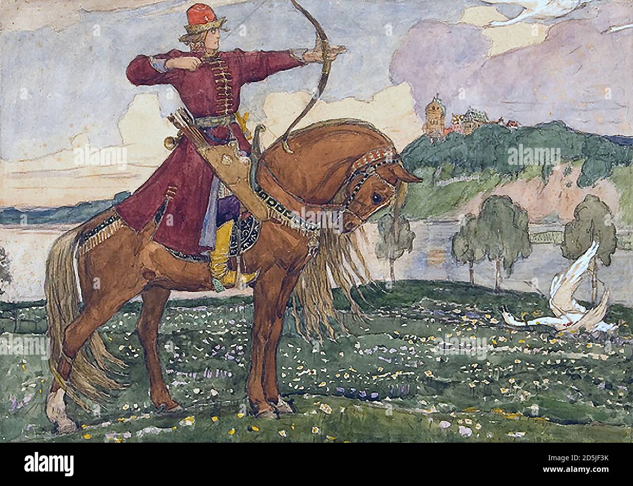 Vasnetsov Victor - Ivan Tsarevich and the Swan - Russian School - 19th ...