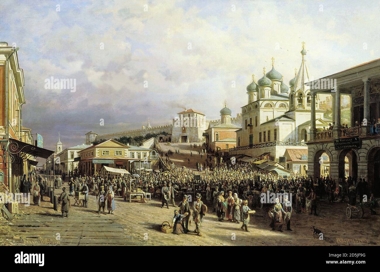 Vereshchagin Petr - Market in Nizhniy Novgorod 1 - Russian School ...