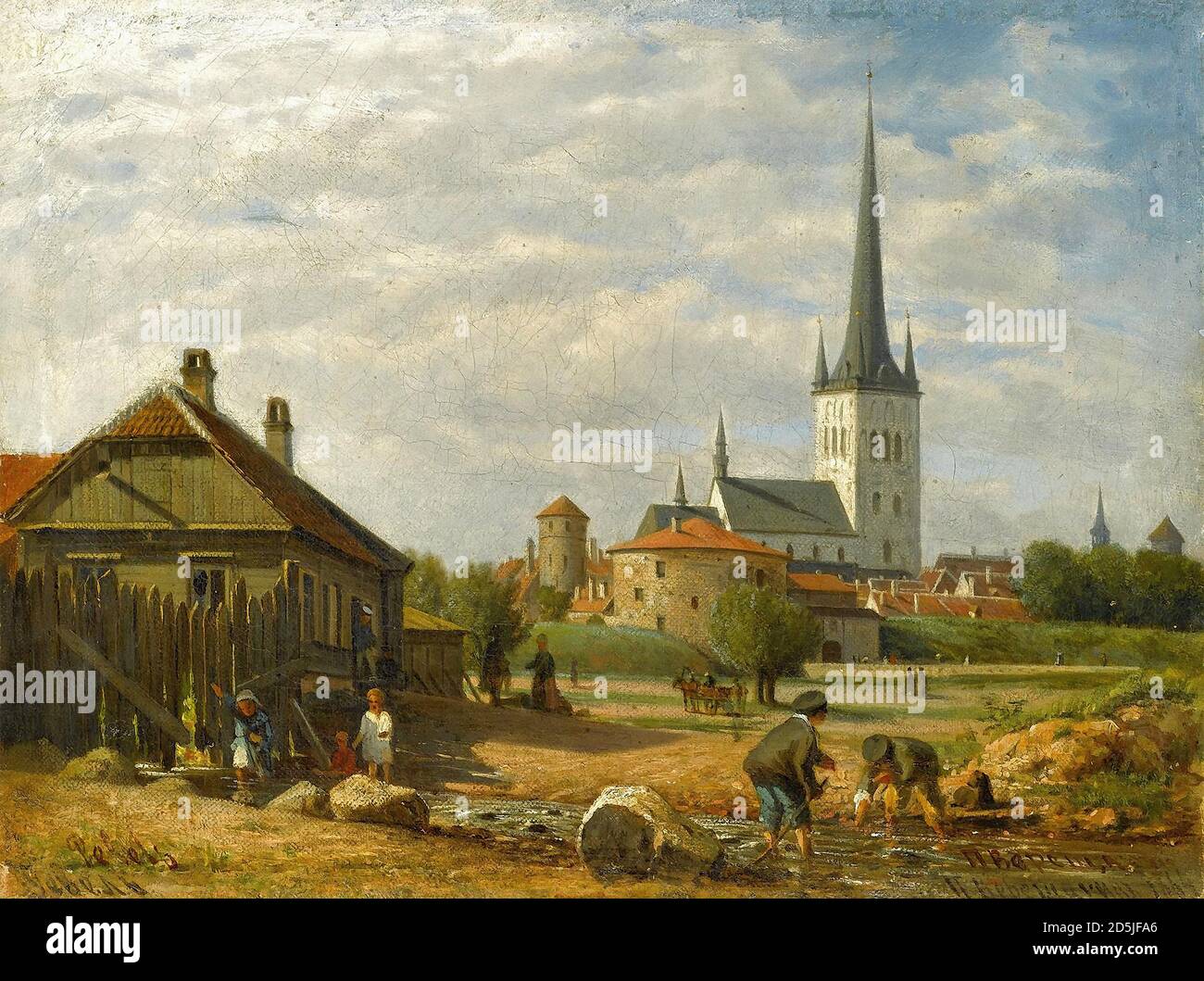 Vereshchagin Petr - View of Reval Estonia - Russian School - 19th ...