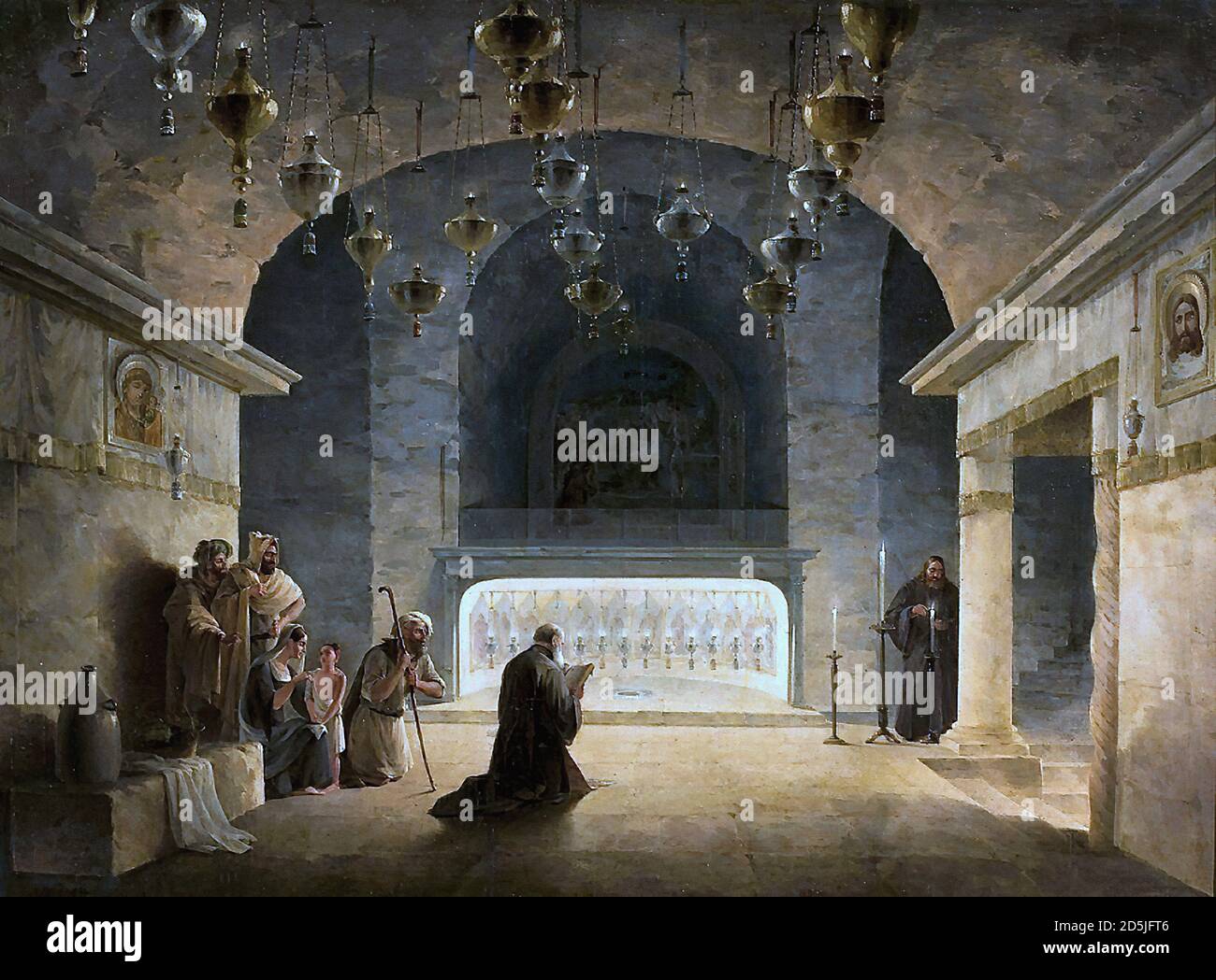 Vorobiev Maxim - Nativity Cave in Bethlehem - Russian School - 19th ...