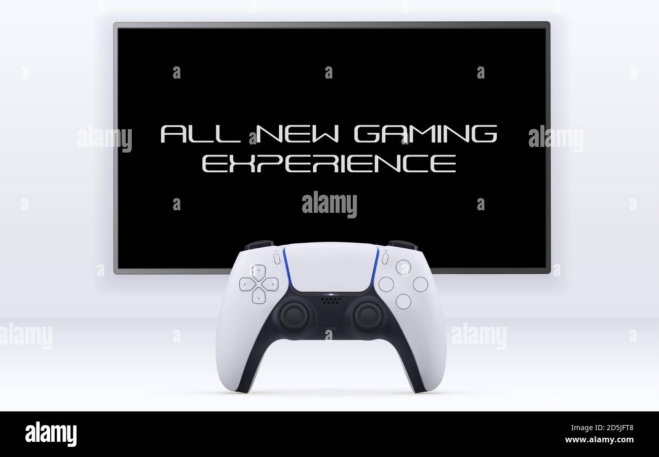 Single player gaming concept. Realistic vector illustration of Gemepad ...