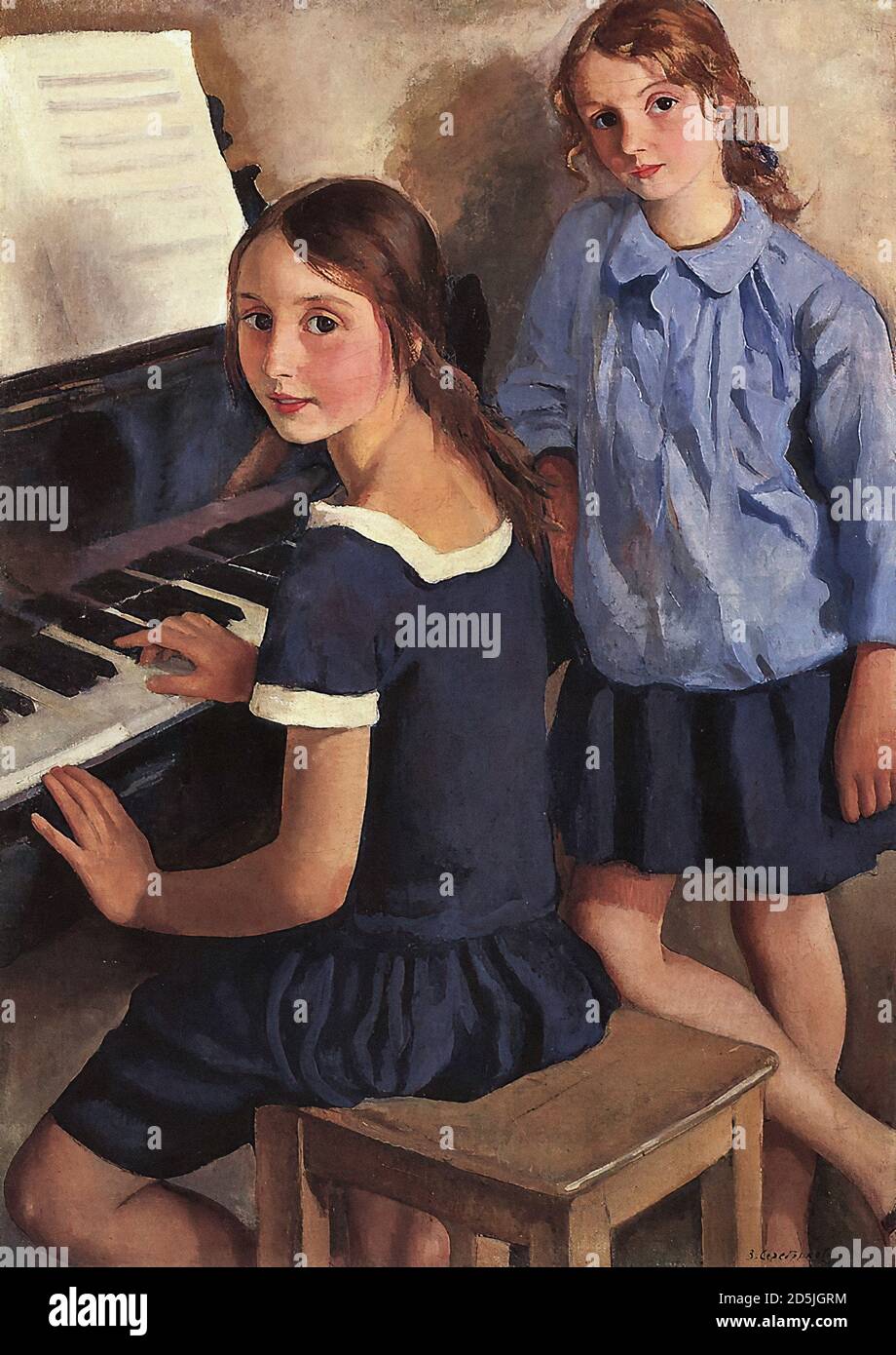 Serebriakova Zinaida Evgenievna - Girls on the Piano - Russian School ...