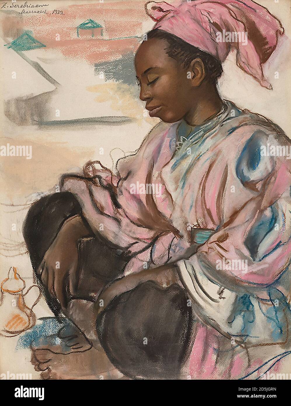Serebriakova Zinaida Evgenievna - Girl in Pink Marrakech - Russian ...