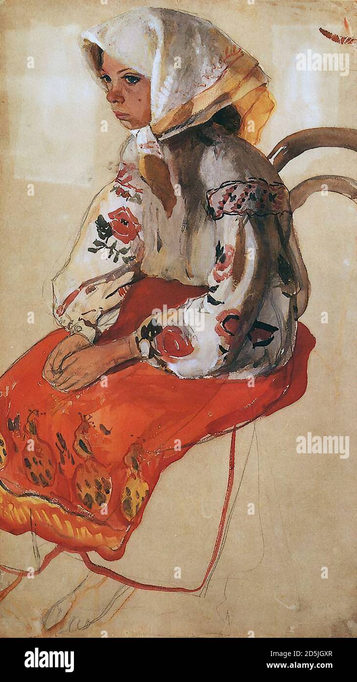 Serebriakova Zinaida Evgenievna - Peasant Girl - Russian School - 19th ...