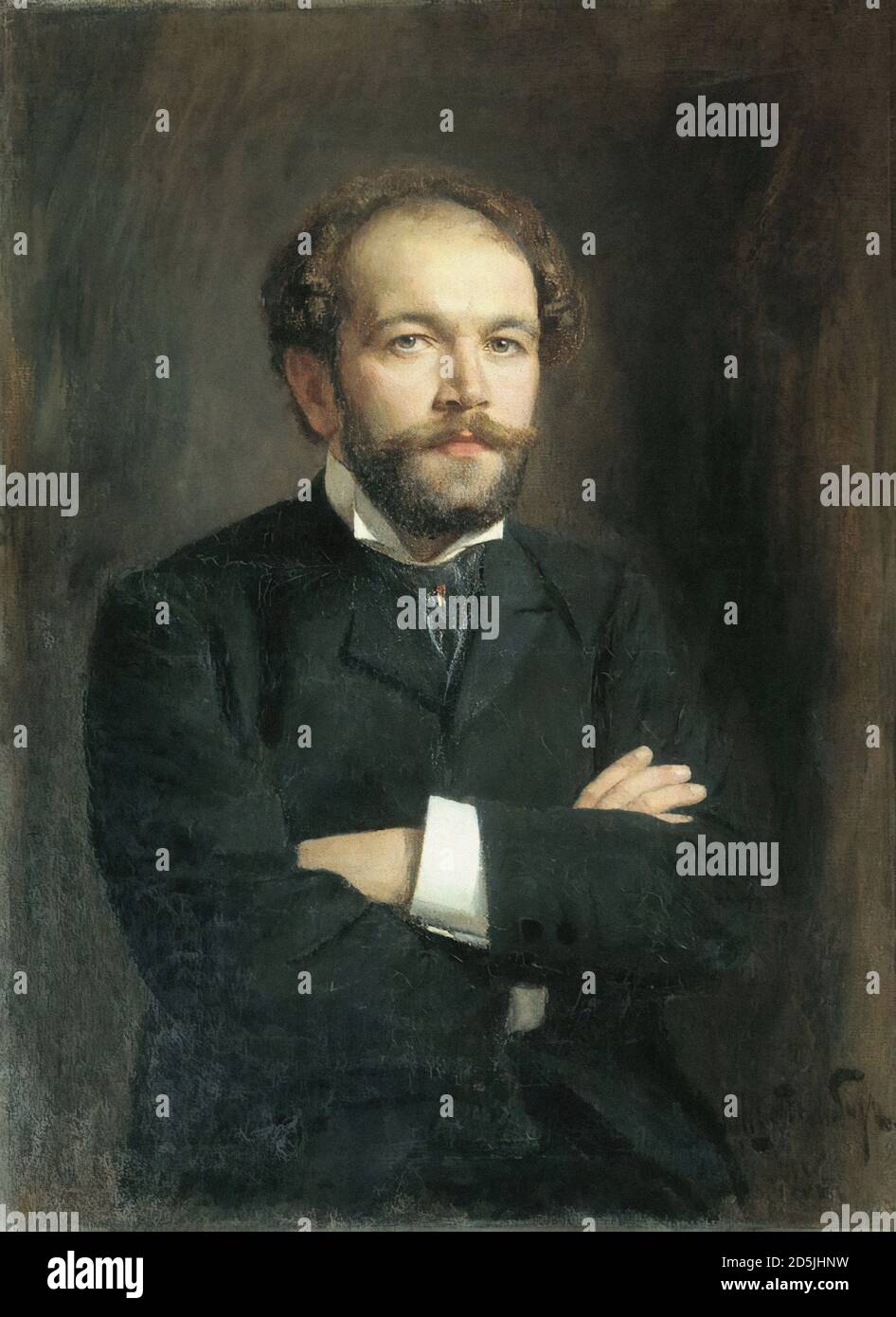 Shtemberg Victor Karlovich - Portrait of N.K. Metner - Russian School ...