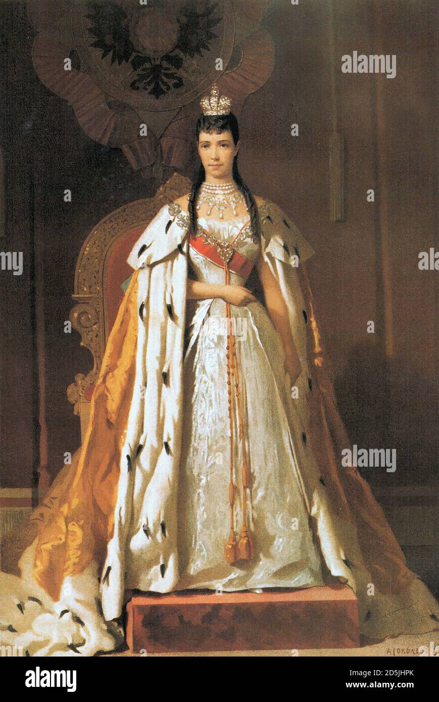 Sokolov Alexander Petrovich - Portrait of Maria Fyodorovna - Russian ...