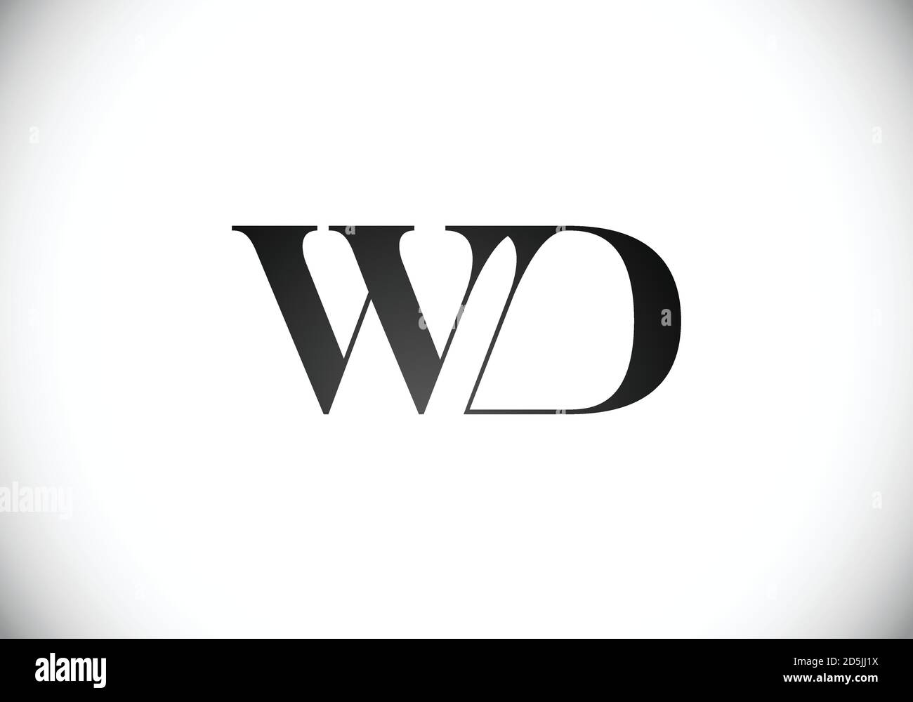 Initial Monogram Letter W D Logo Design Vector Template. Graphic ...
