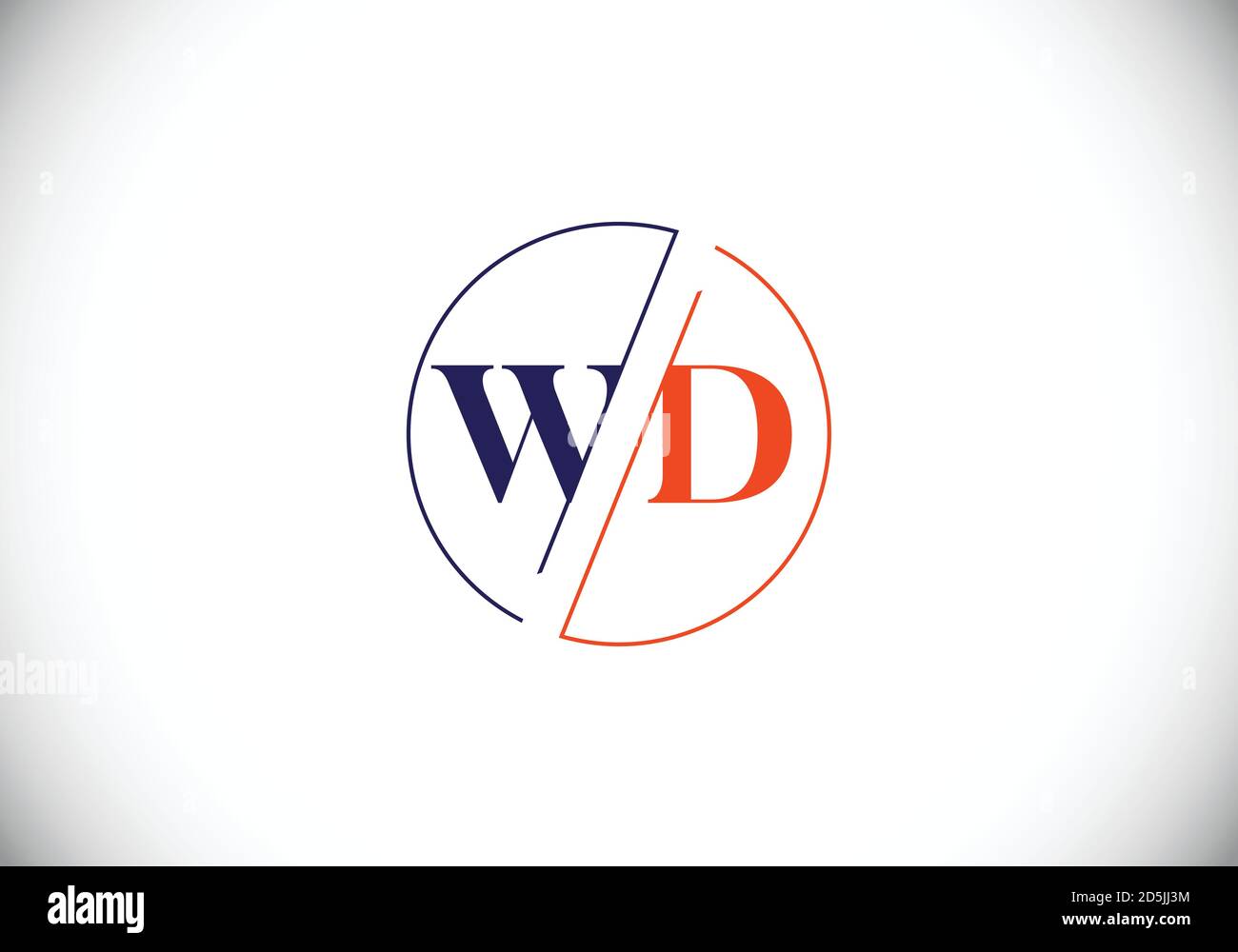 Initial Monogram Letter W D Logo Design Vector Template. Graphic ...