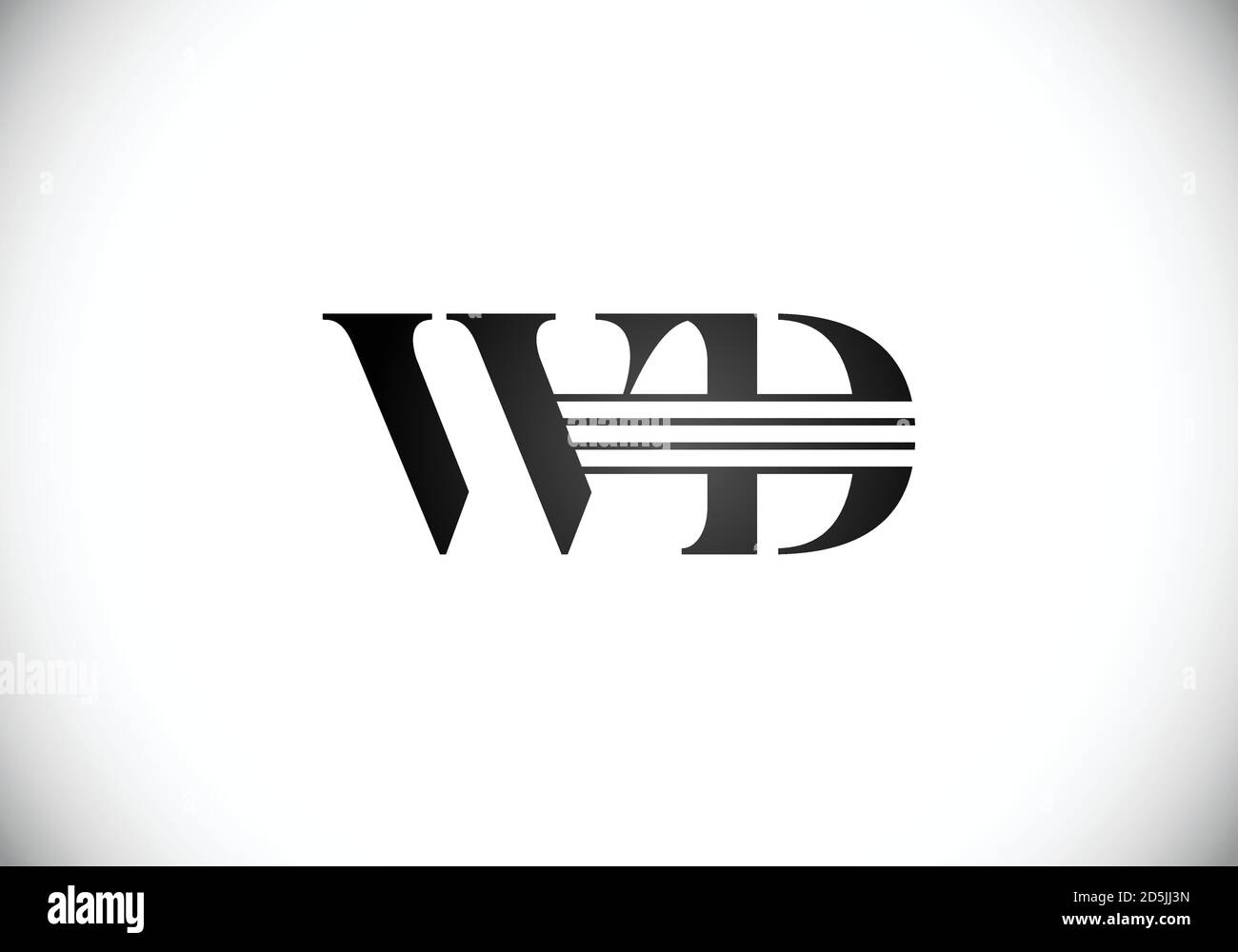 Initial Monogram Letter W D Logo Design Vector Template. Graphic ...