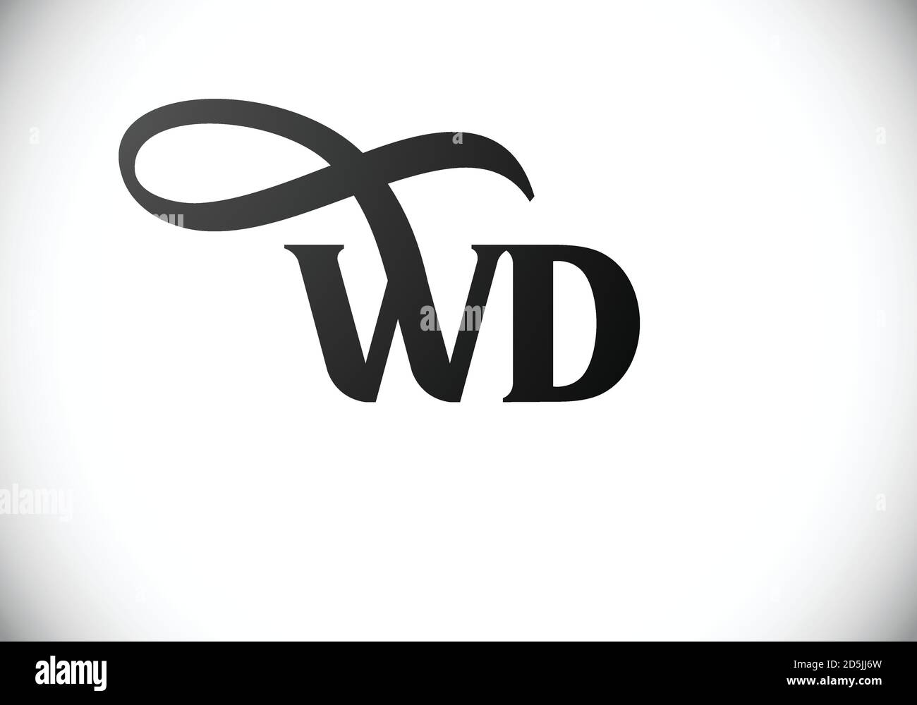 Initial Monogram Letter W D Logo Design Vector Template. Graphic ...