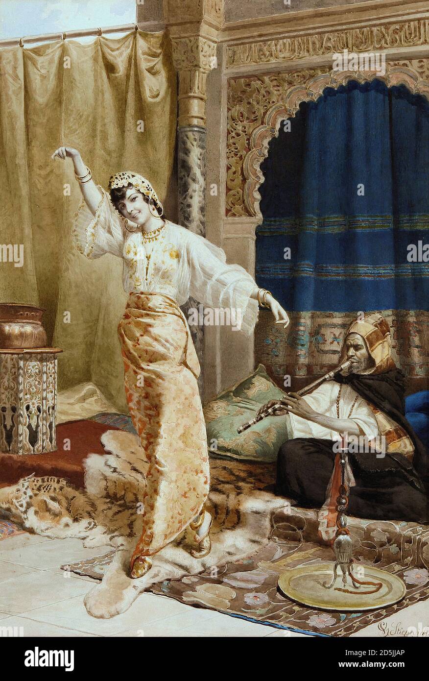 Stiepevich Vincent - the Harem Dancer - Russian School - 19th Century ...
