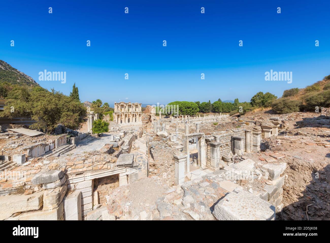 Celsius Library in ancient city Ephesus (Efes). Most visited ancient ...