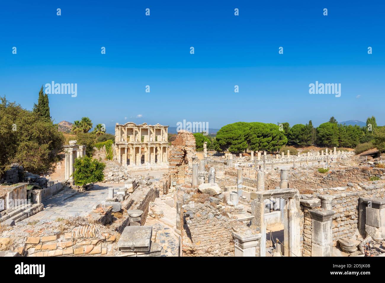Celsius Library in ancient city Ephesus (Efes). Most visited ancient ...