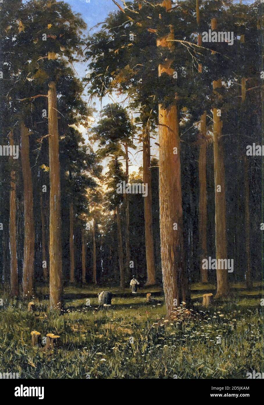 Tkachenko Mikhail Stepanovich - in the Forest - Russian School - 19th ...