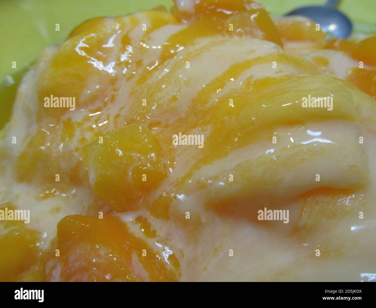 Close up shot of a cold mango ice at Taipei, Taiwan Stock Photo - Alamy