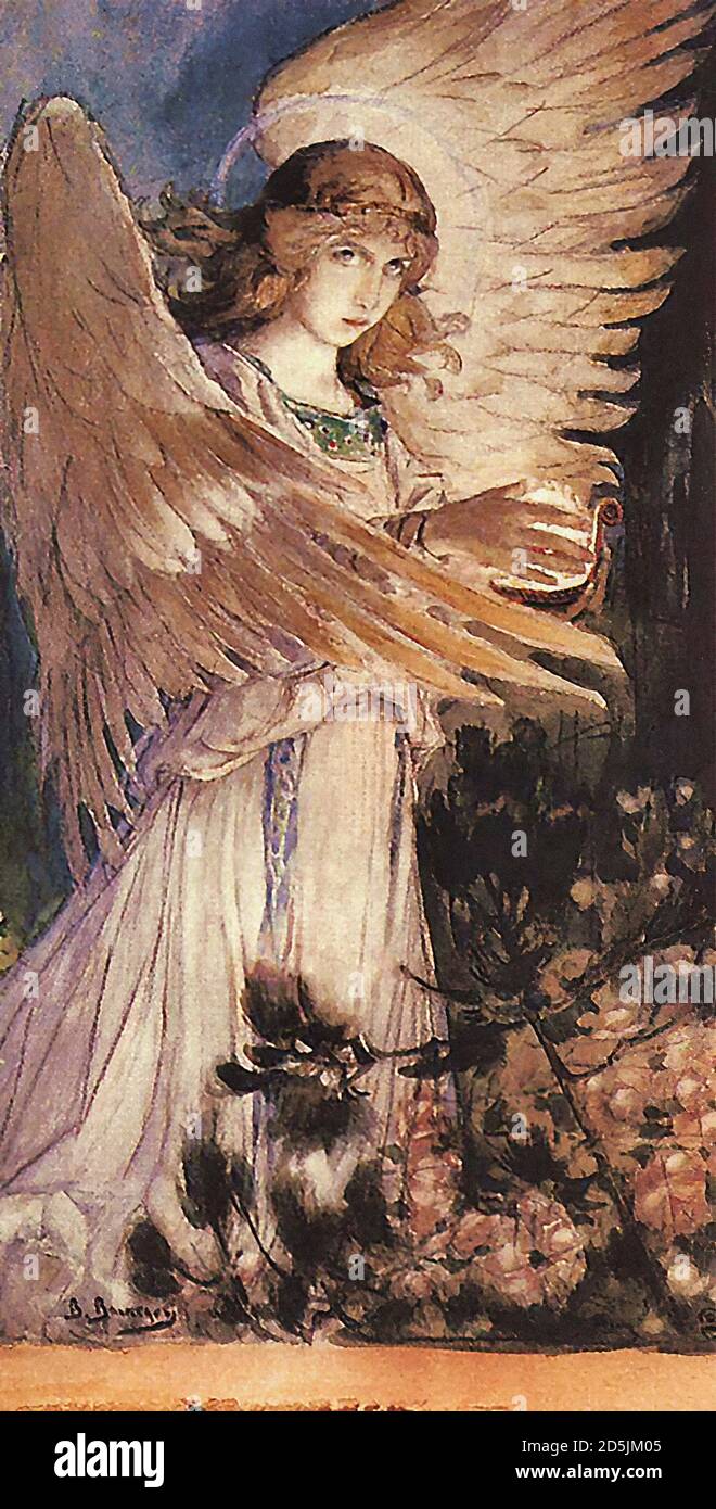 Vasnetsov Victor - Engel - Russian School - 19th Century Stock Photo ...