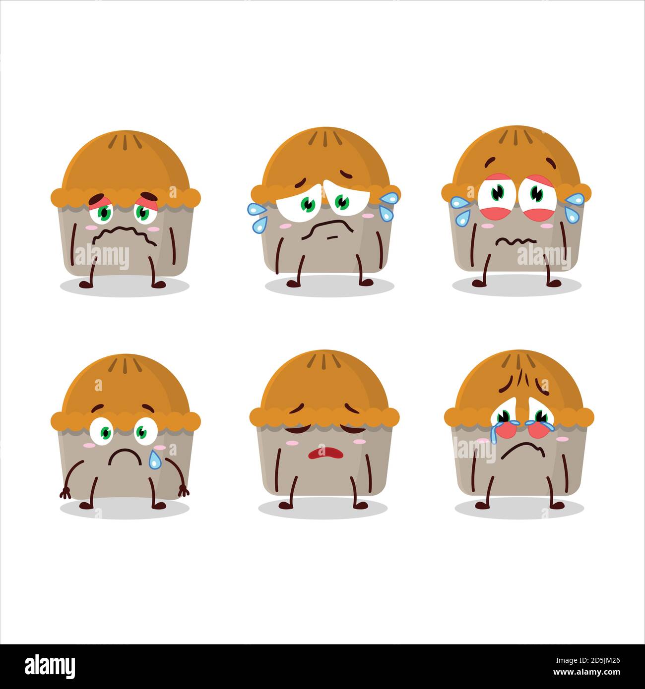 Meat pie cartoon character with sad expression Stock Vector Image & Art ...