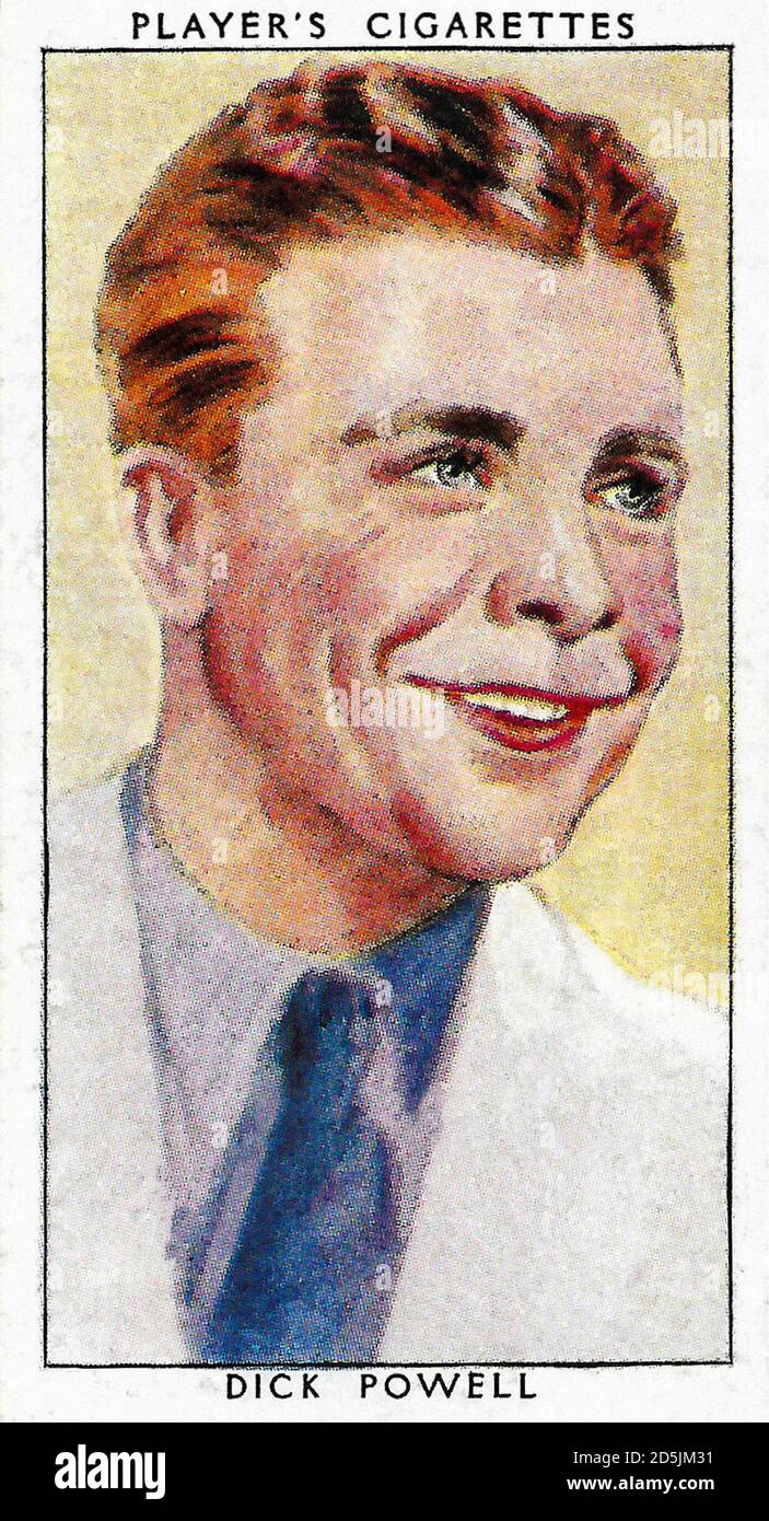 Retro portrait of Richard Powell on Player's cigarettes. 1930s Richard ...
