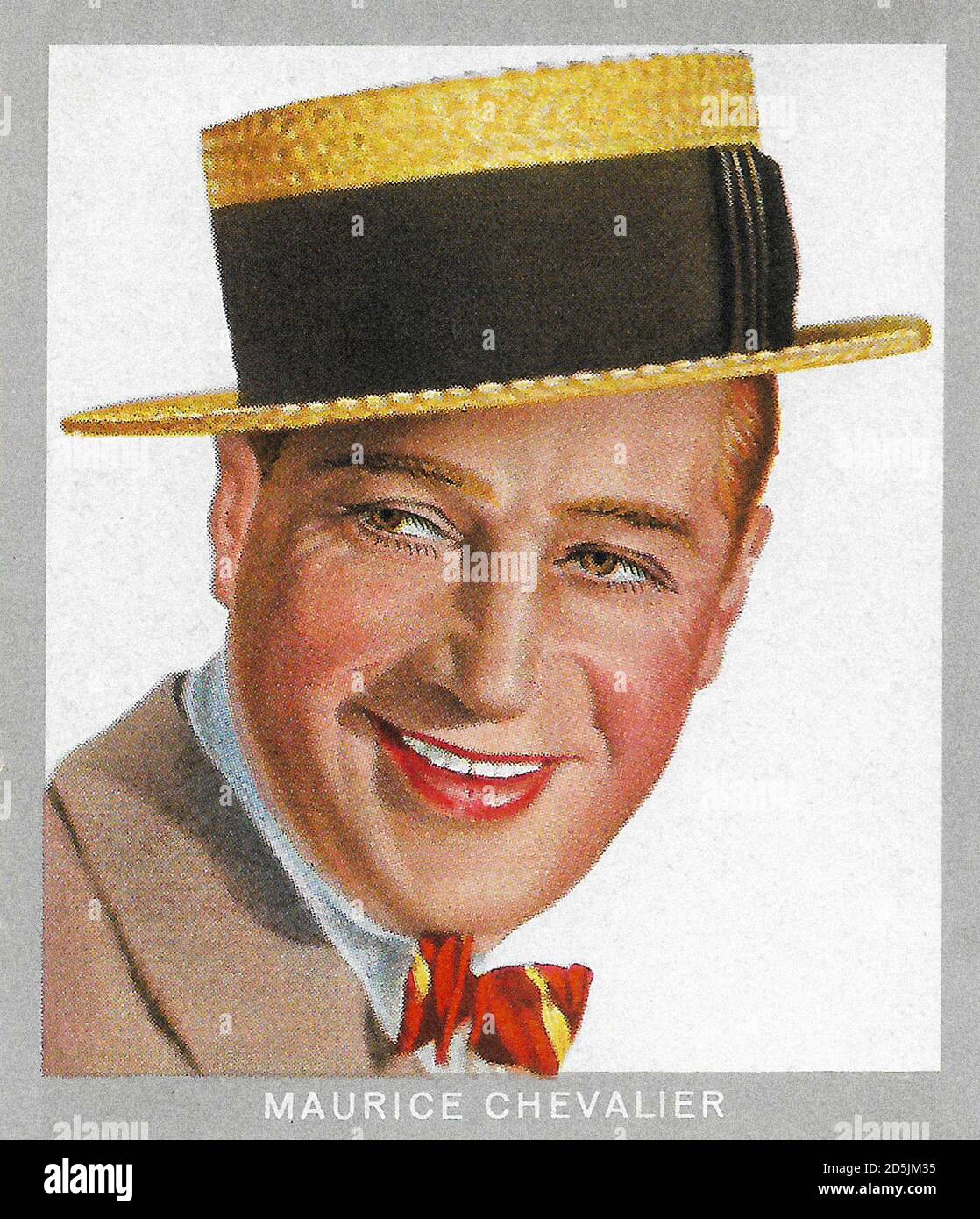 Retro portrait of Maurice Chevalier. Maurice Auguste Chevalier (1888 ...