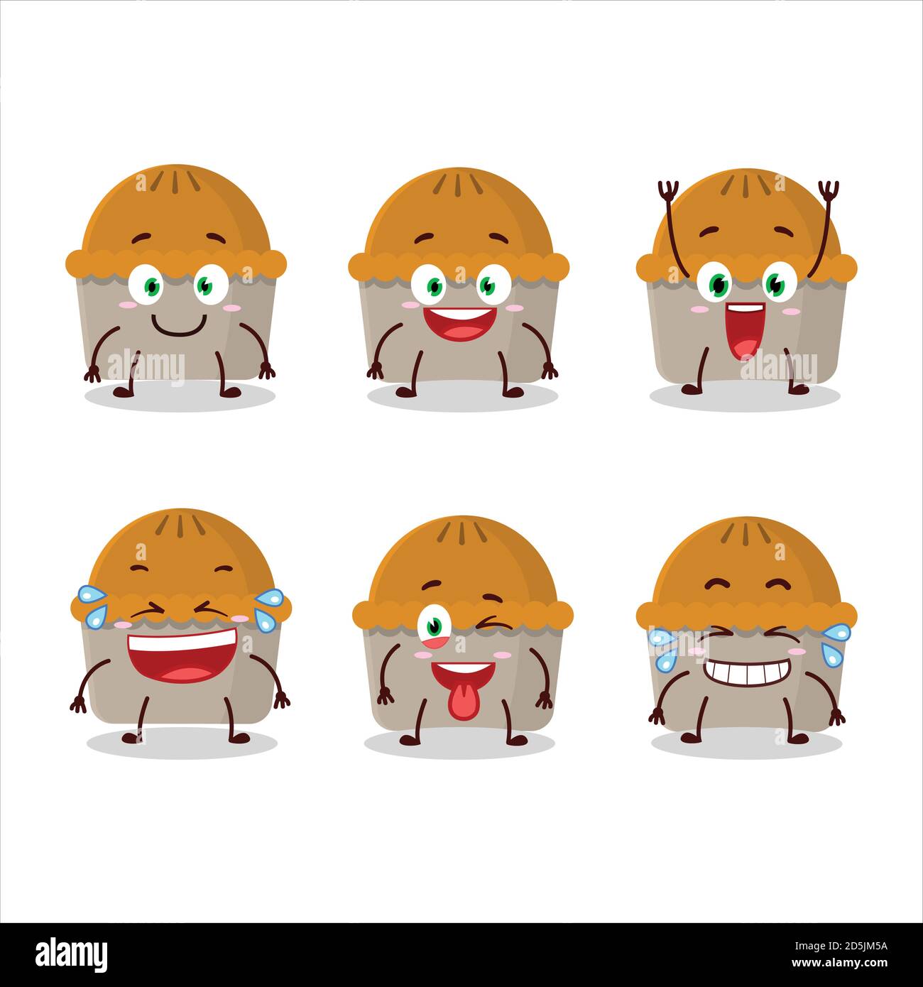 Cartoon character of meat pie with smile expression Stock Vector Image ...