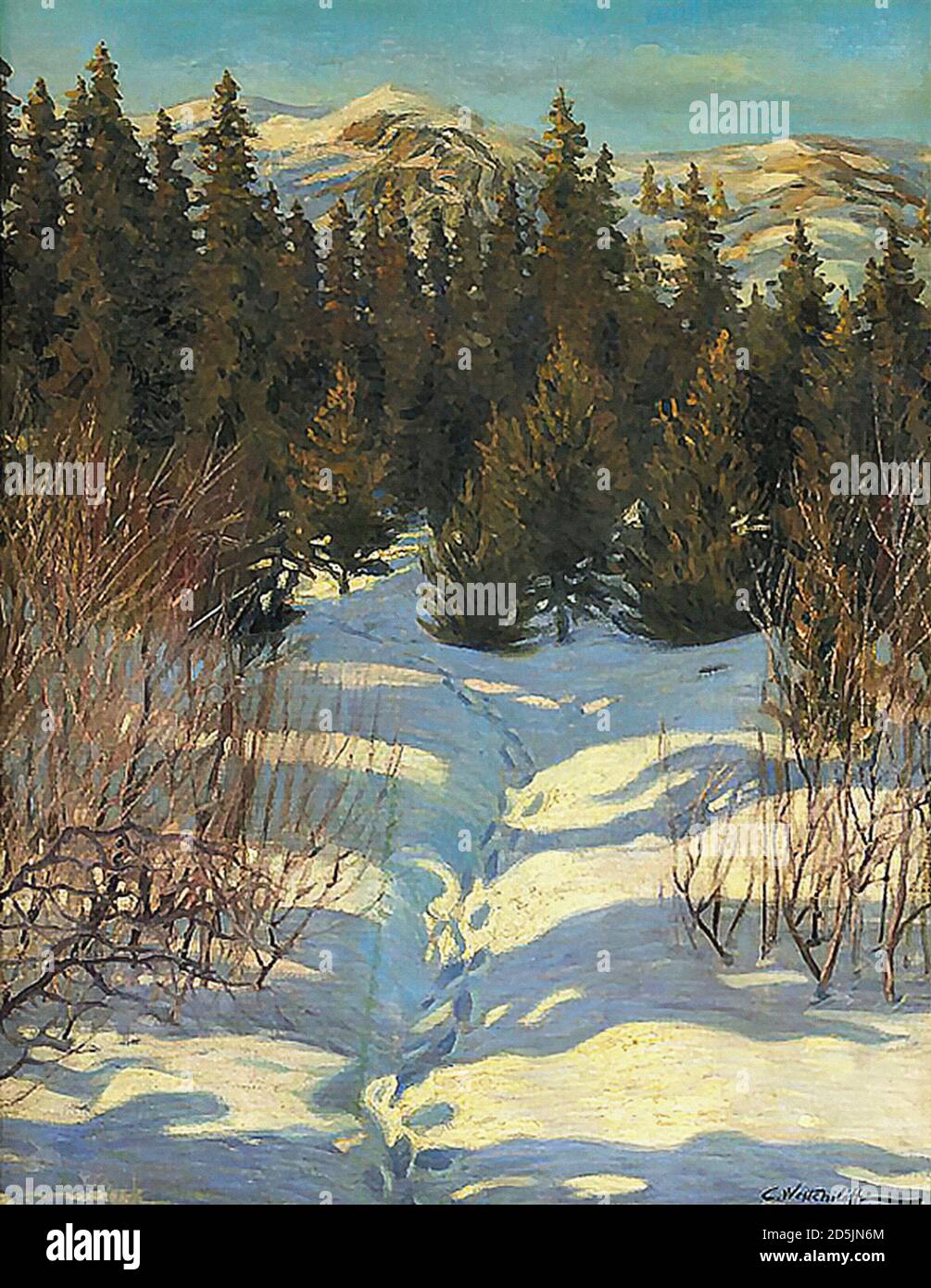 Veshchilov Constantine Alexandrovich - Winter Landscape 1 - Russian ...