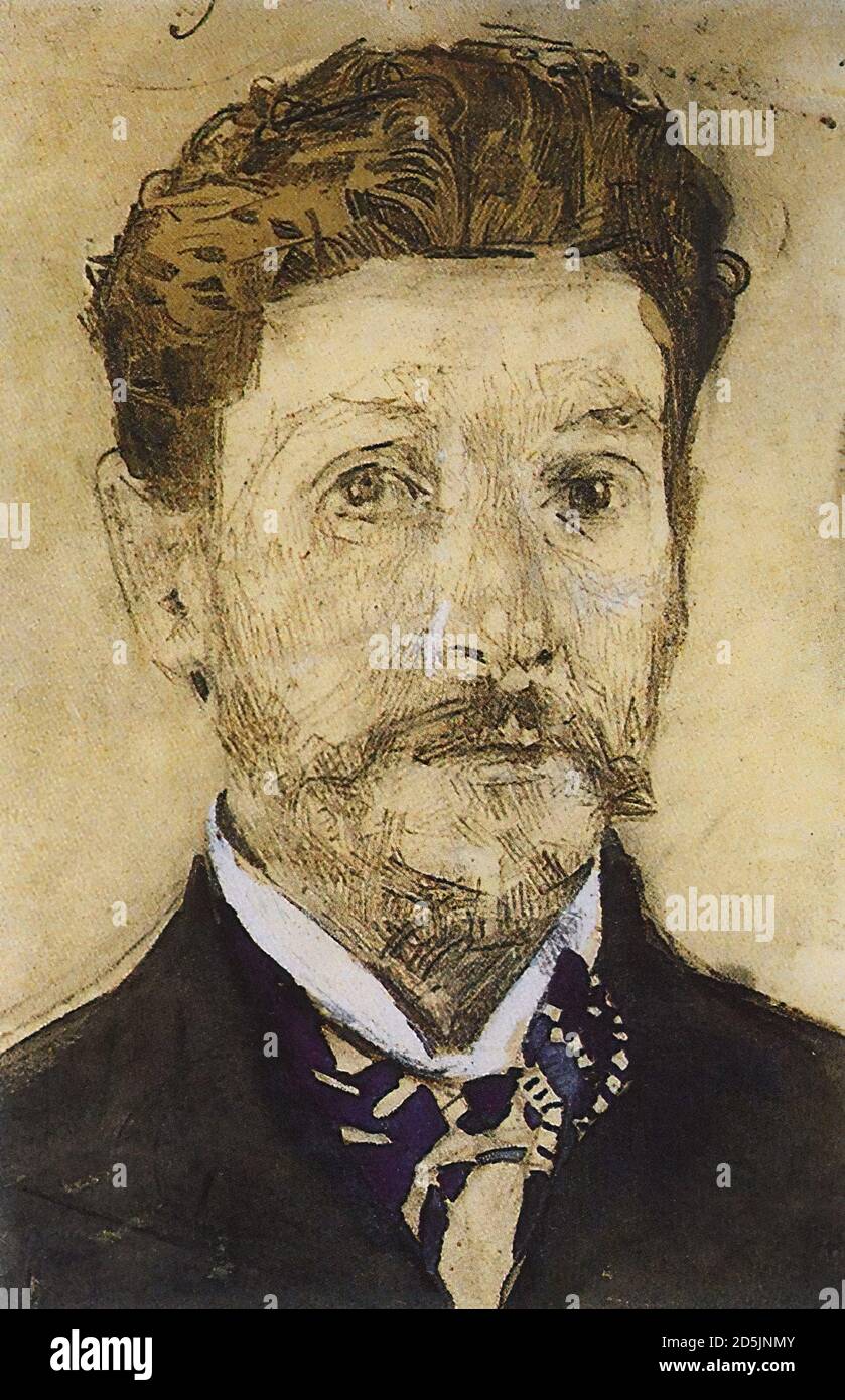 Vrubel Mikhail - Self Portrait 3 - Russian School - 19th Century Stock ...