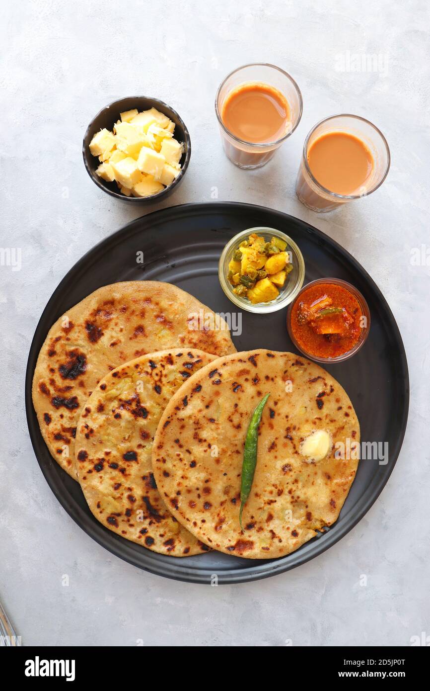 Paratha stuffed hi-res stock photography and images - Alamy