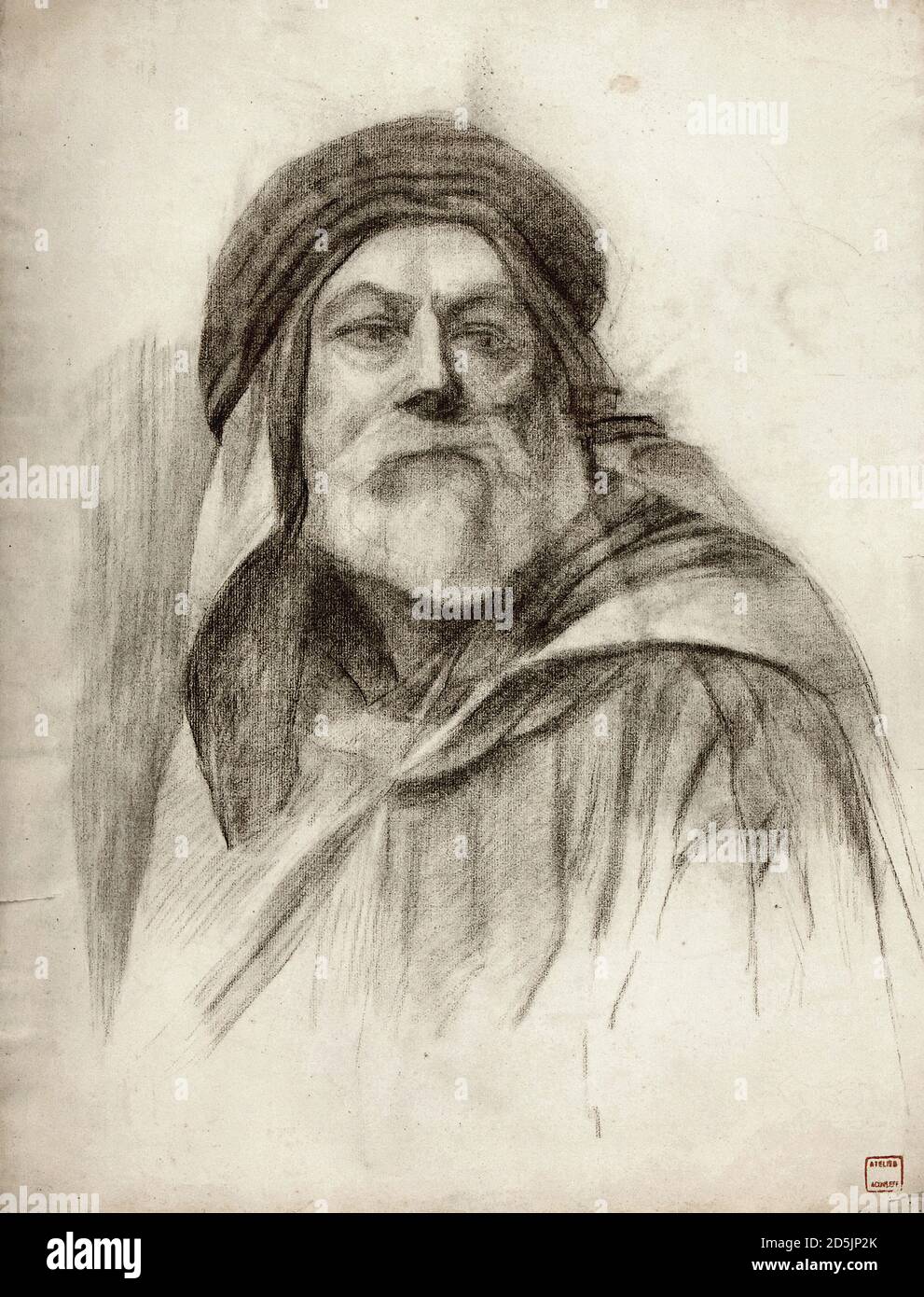 Yakovlev Aleksandr Evgenevich - Portrait of an Oriental with a Turban ...