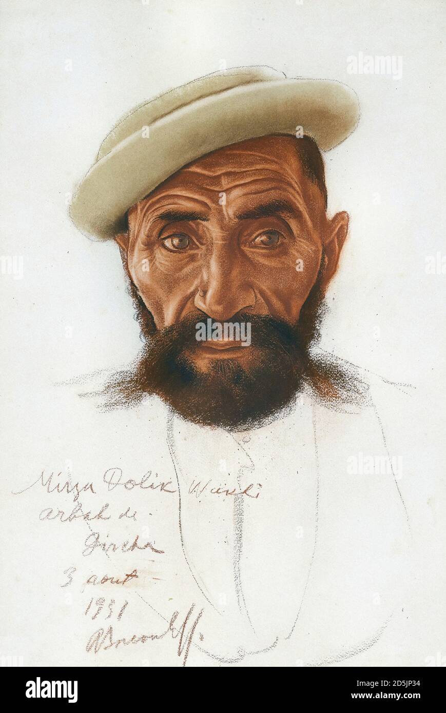 Yakovlev Aleksandr Evgenevich - Portrait of Chief Afghan Mirza Dolik ...