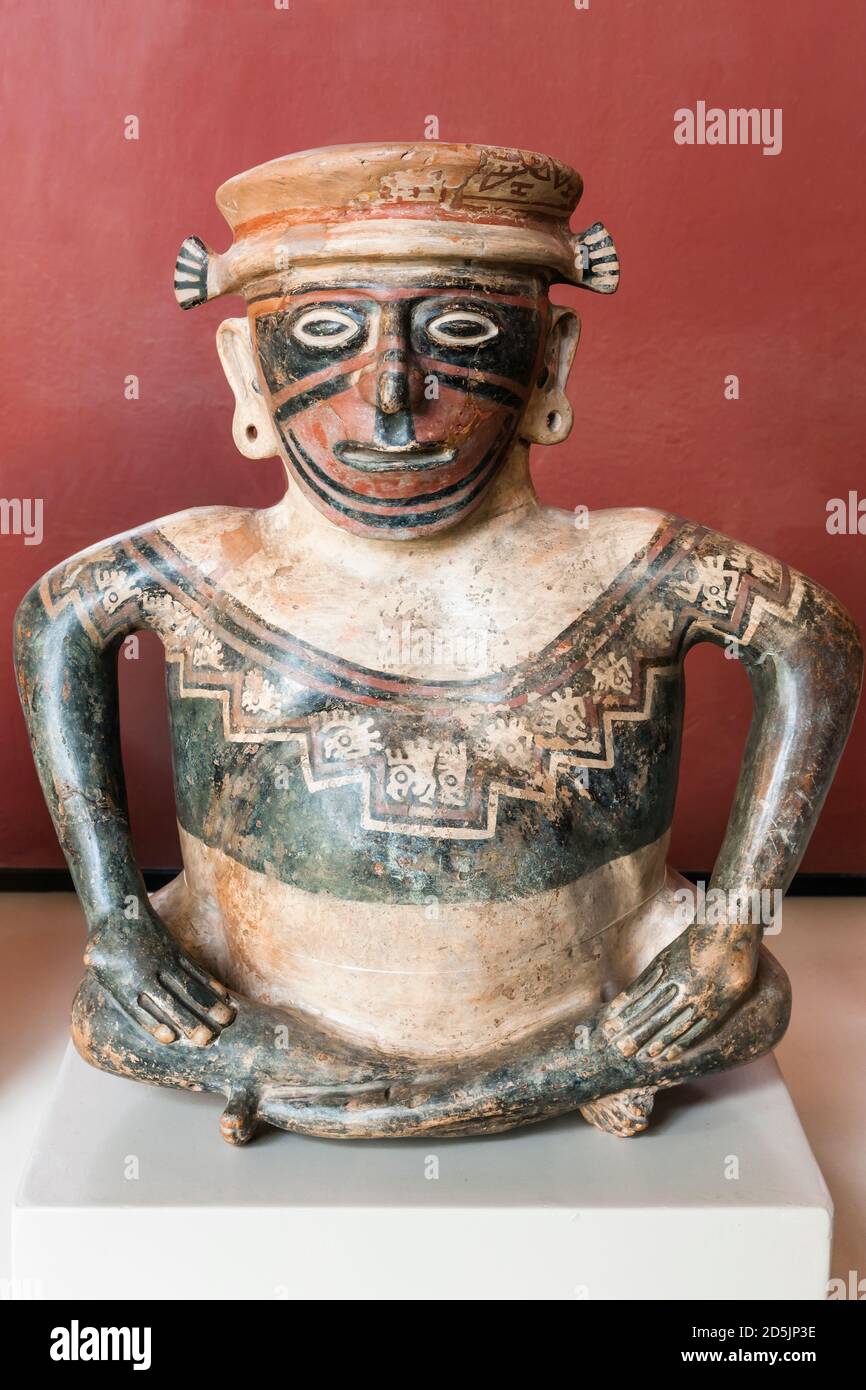 Earthenware depicting sitting person, from Recuay, "National Museum of ...