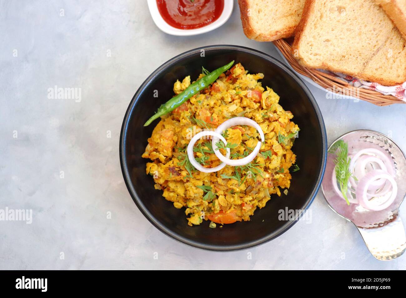 Indian Breakfast Dish - Parsi Akuri or Anda Bhurji or Indian spicy ...