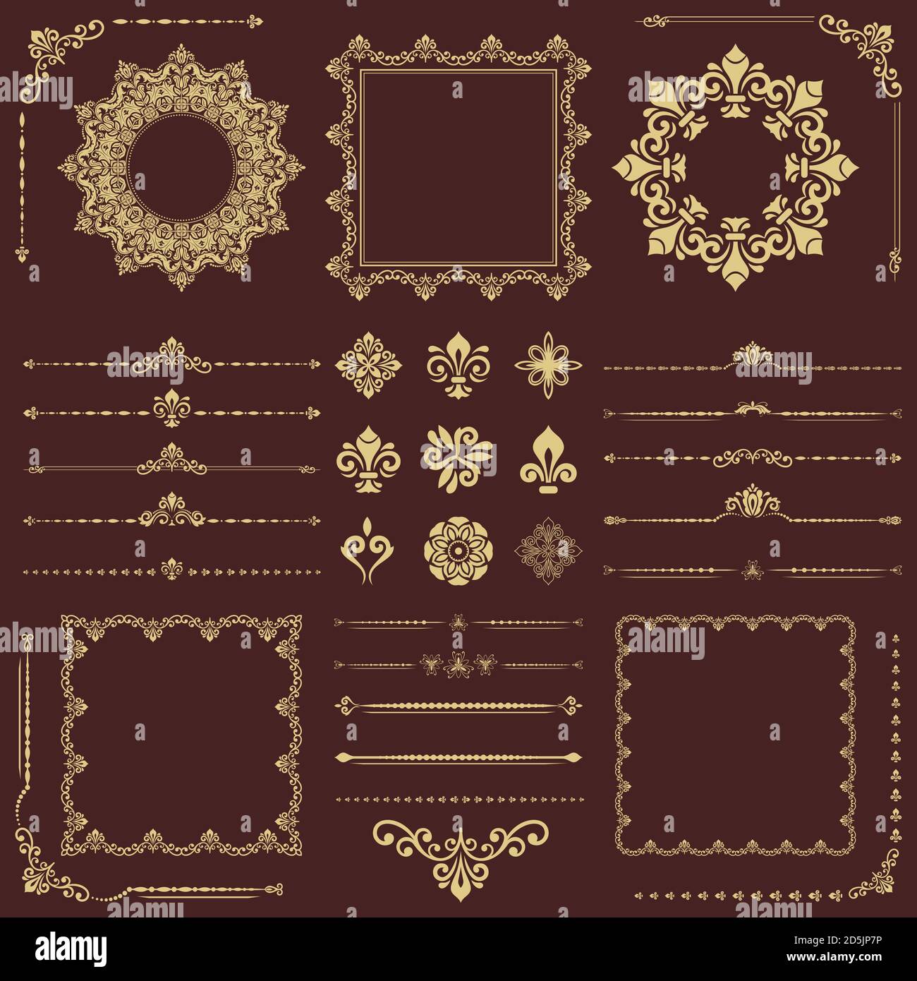 Vintage Set of Patterns Stock Vector Image & Art - Alamy